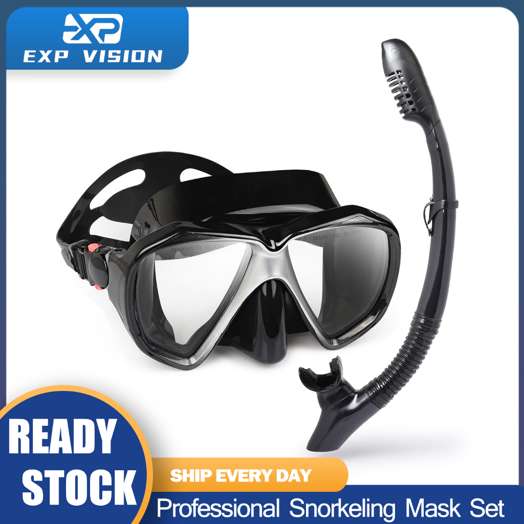EXP VISION 【READY-STOCK】Snorkeling Mask Set Adult Diving Mask ...