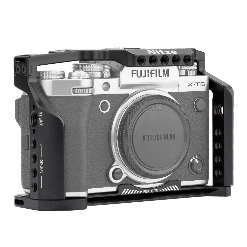 Nitze Cage for Fujifilm X-T5 with Built-in NATO Rail and Built-in Arca ...