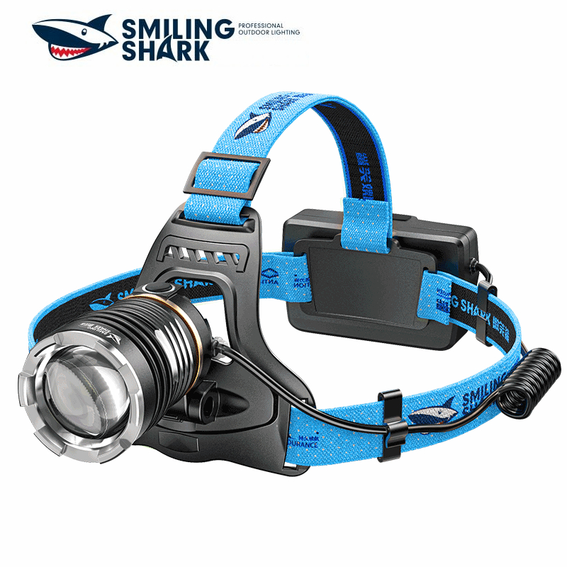Smiling Shark Led Head Lamp P360 Super Bright Headlight Powerful 26650 ...