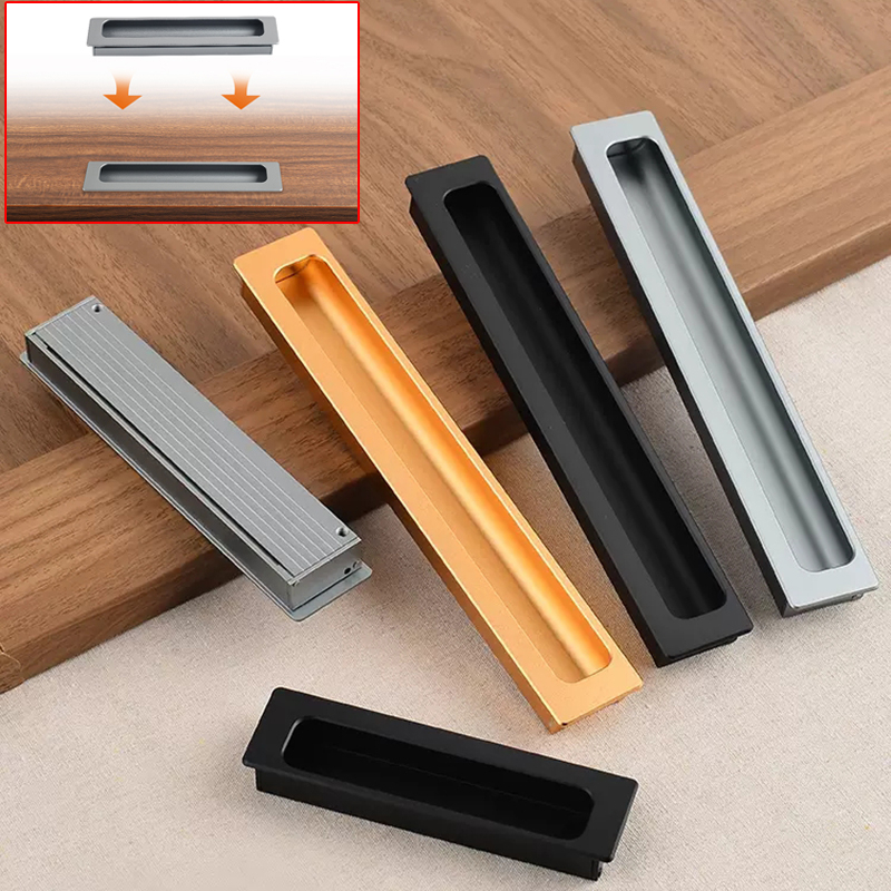 Hidden Handle Modern Drawer Cabinet Door Cabinet Concealed Built-in ...