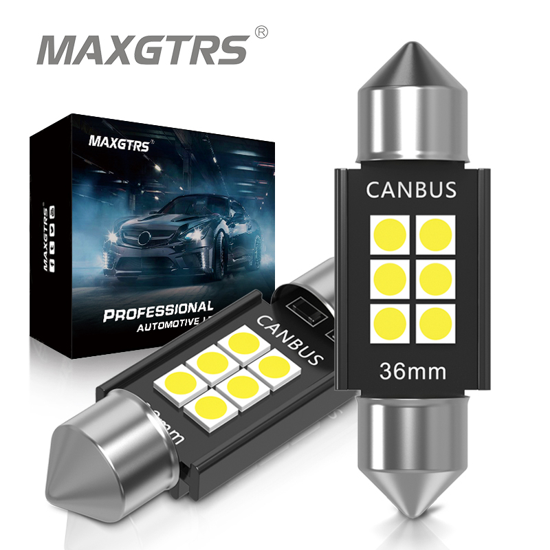 MAXGTRS 5Pcs C5w C10w Led bulb CANBUS Festoon Dome Lamp Reading Lamp Car Interior License Plate ...