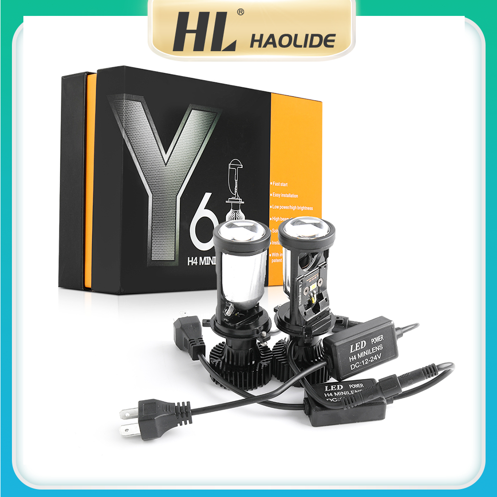 HL Plug And Play 6000K Car Mini Lens H4 LED Headlight Projector ...