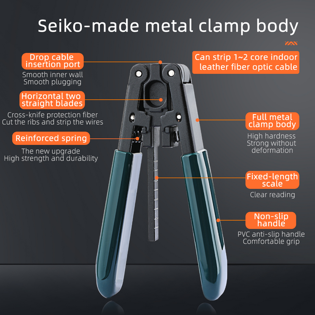 Fiber Optic Stripping Tool FTTH Metal Fiber Optic Stripper Tool Kit ...