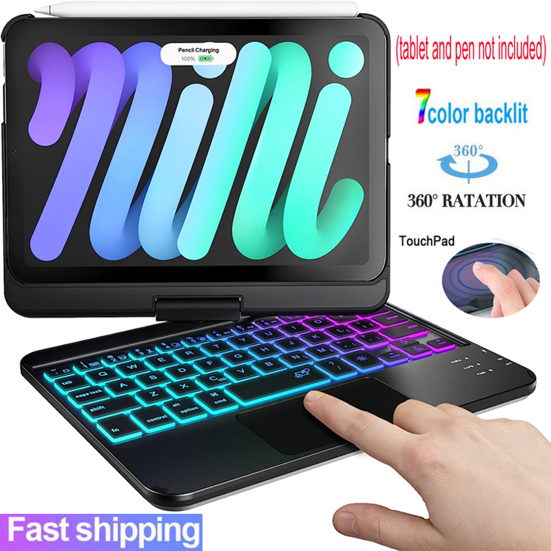 Touchpad Keyboard Case For iPad mini 6 gen 6th generation 8.3 inches ...
