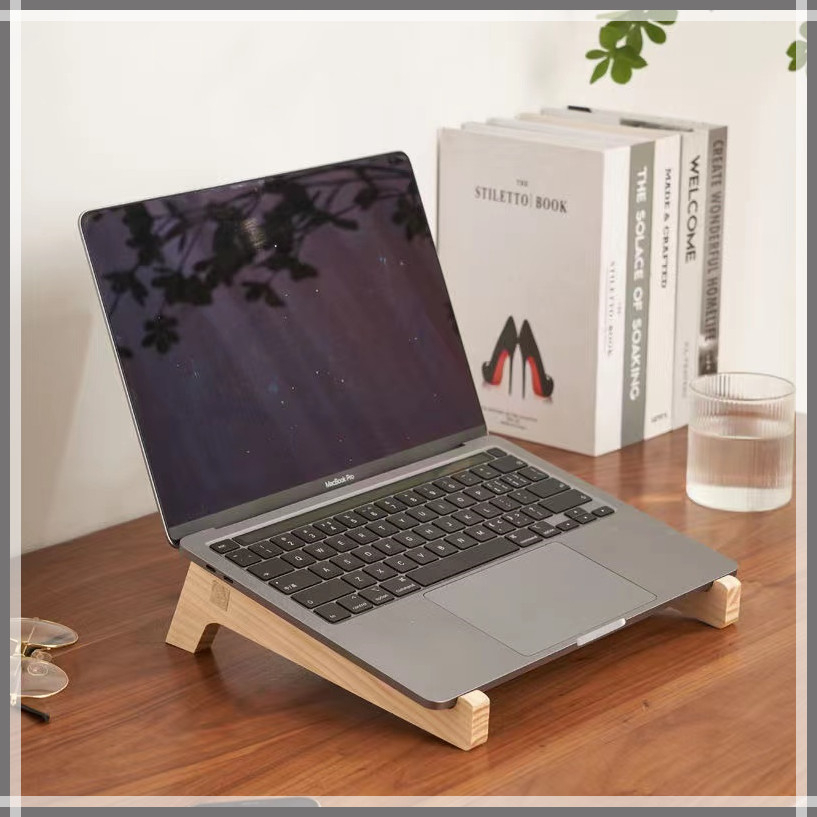 【READY STOCK】 Solid Wood Laptop Stand Computer Stand Monitor Stand 15 ...