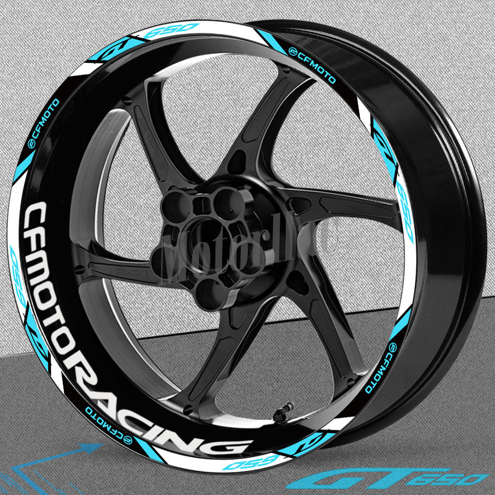 For CFMOTO 650GT 650 gt 2019-2023 Reflective Motorcycle Wheel Rim Decal ...