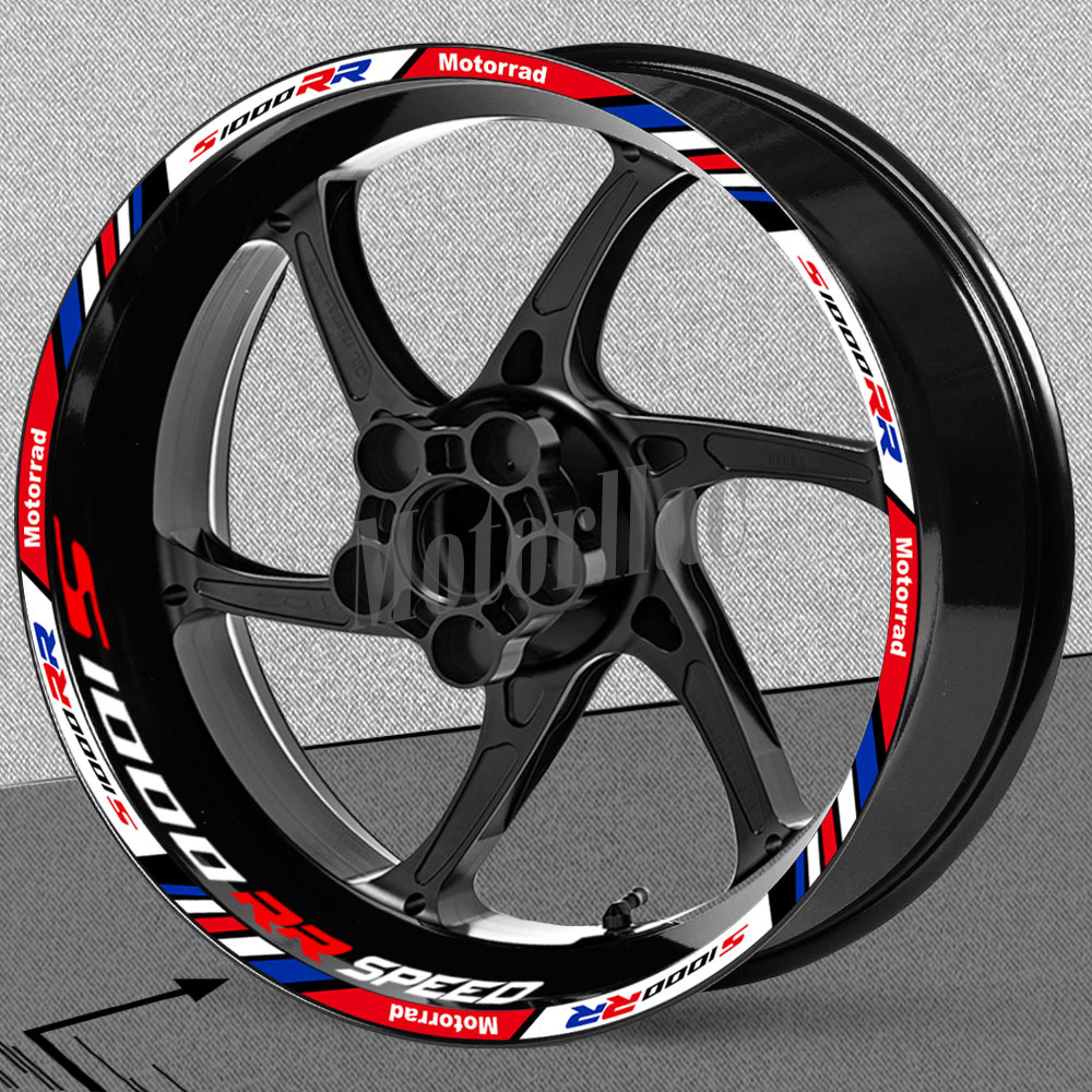 Motorcycle Wheel Stickers Reflective Rim Decals For BMW S1000RR s1000 ...