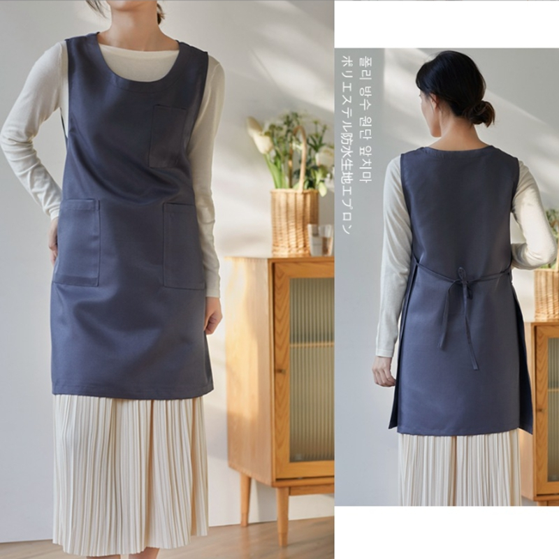 Ready Stock Home apron thickened polyester kitchen waterproof apron ...
