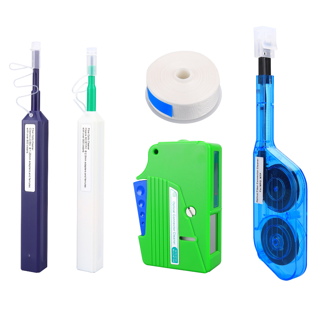 SC/FC/ST/LC/MPO One-Click Cleaner Tool 1.25mm and 2.5mm Fiber Optic ...