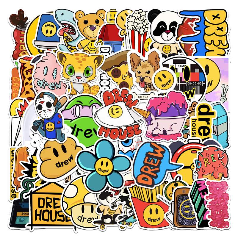 54 Piece Funny Drew House Stickers Waterproof DIY For Phones Laptop Car ...