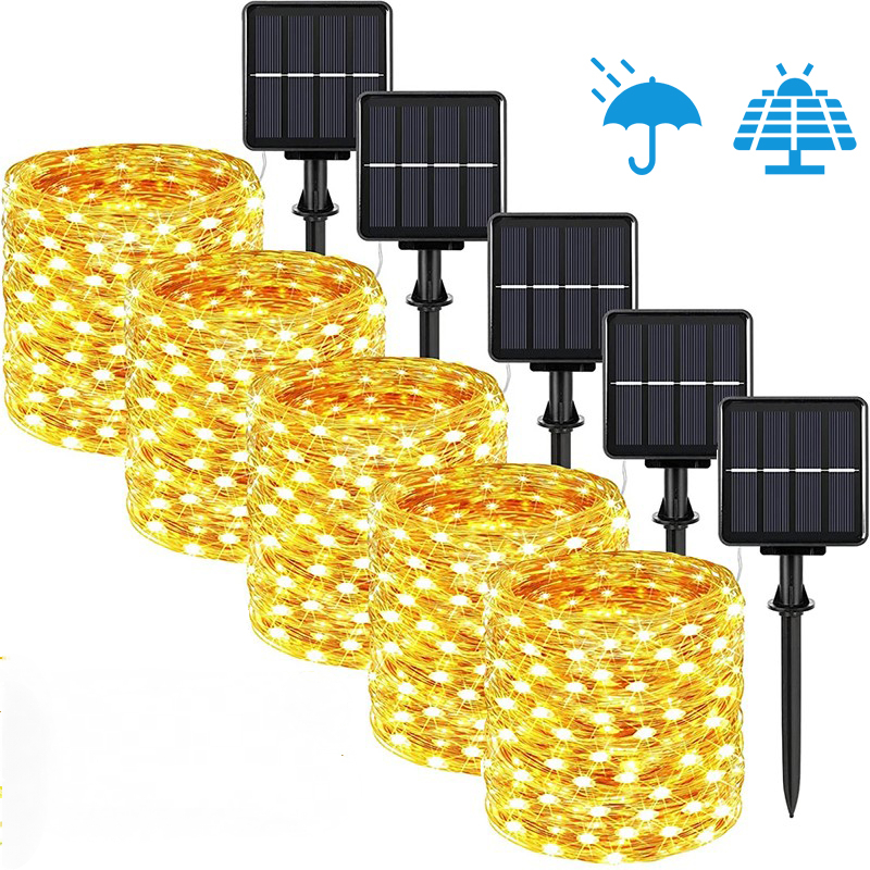 42/32/22/12/7M Solar LED String Light Waterproof Outdoor Solar Lamp LED ...