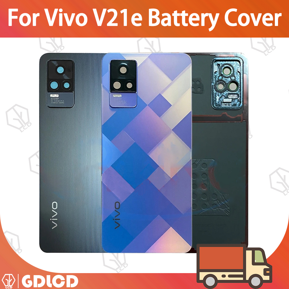 For Vivo V21e Y73 Back Glass Battery Cover New Original For v21e Rear ...