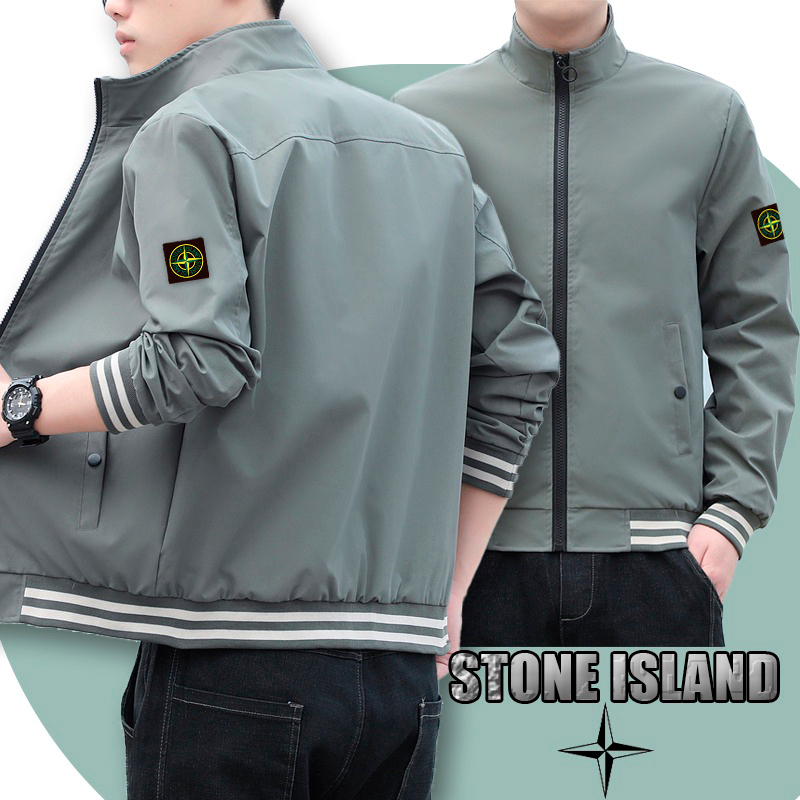 Jacket Men Korean Style Slim Fit Casual stone island jacket baju jaket ...