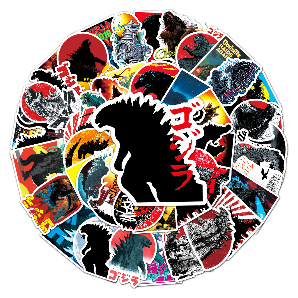 50 Piece Japanese monster Comic Godzilla Creative Motor Stickers Car ...