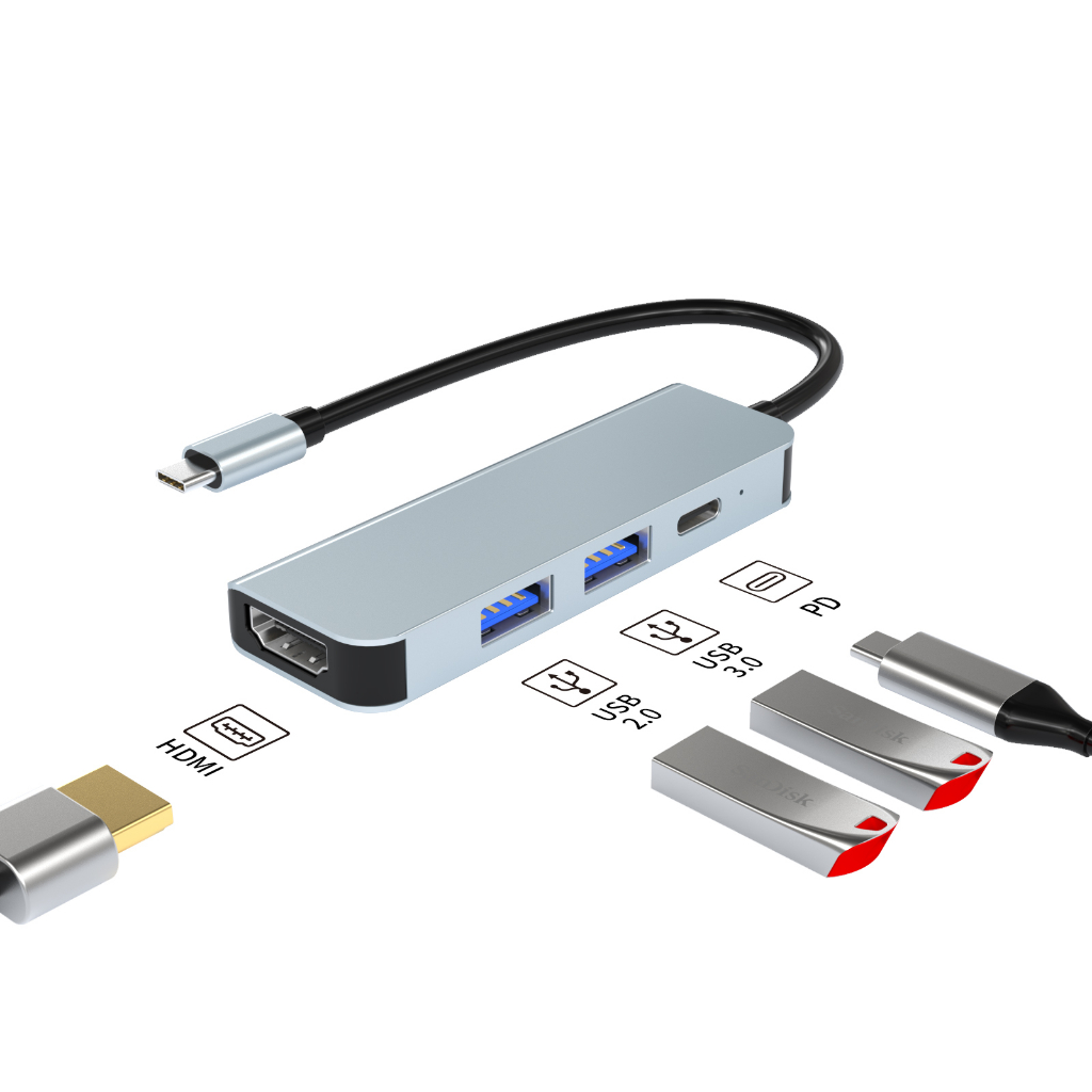 USB C HUB Type C Splitter To HDMI 4K Thunderbolt 3 Docking Station ...