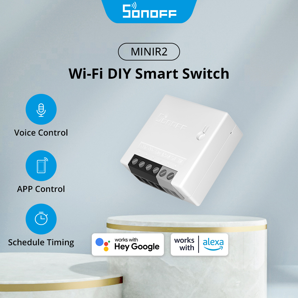 SONOFF MINIR2 Wi-Fi DIY Two Way Smart Switch eWeLink APP Timing Control ...