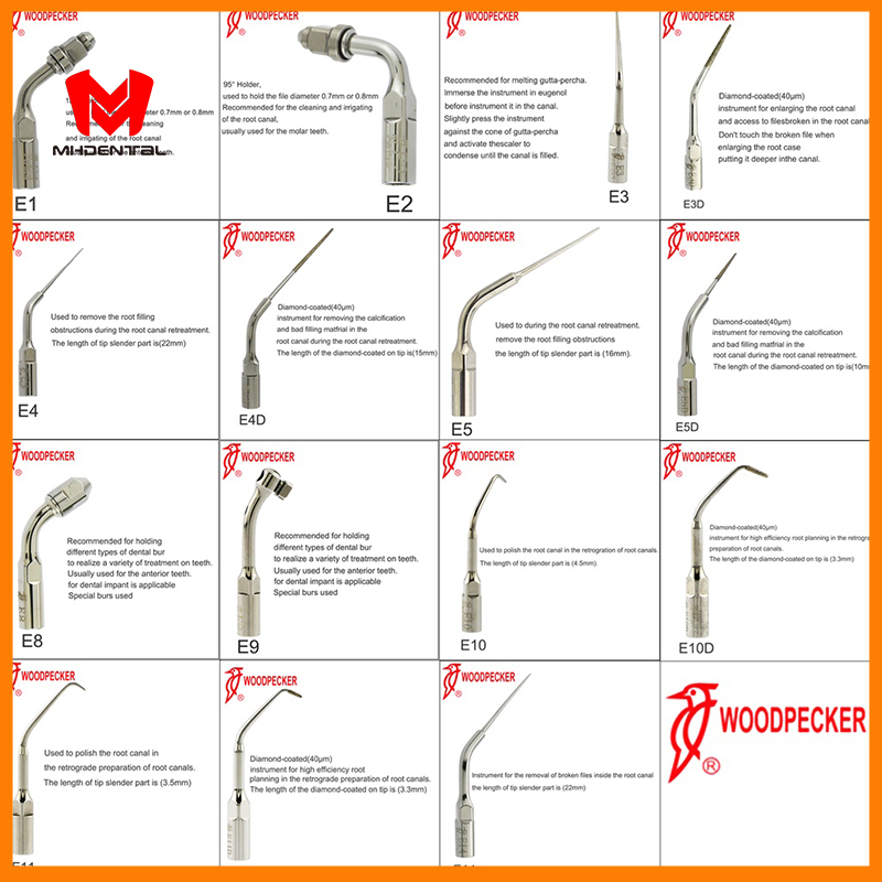 Woodpecker Scaler Endo Tip E1 E2 E3 E3d E4 E4d E5 E5d E8 E9 E10d E11