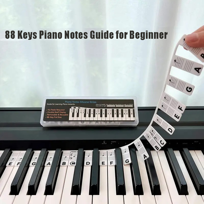 Piano Notes Guide For Beginner, Removable Piano Keyboard Note Labels ...