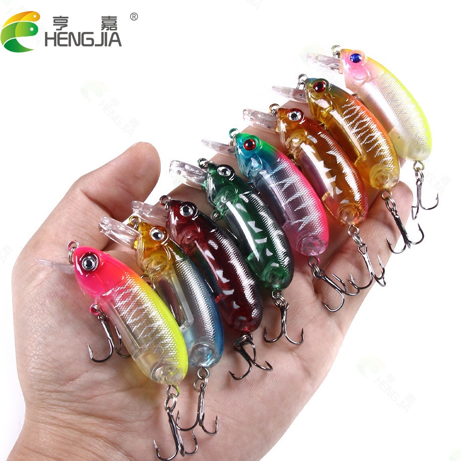 HENGJIA 1pcs Hard Plastic Minnow Fishing Lure 6cm/9.5g Artificial Bait ...