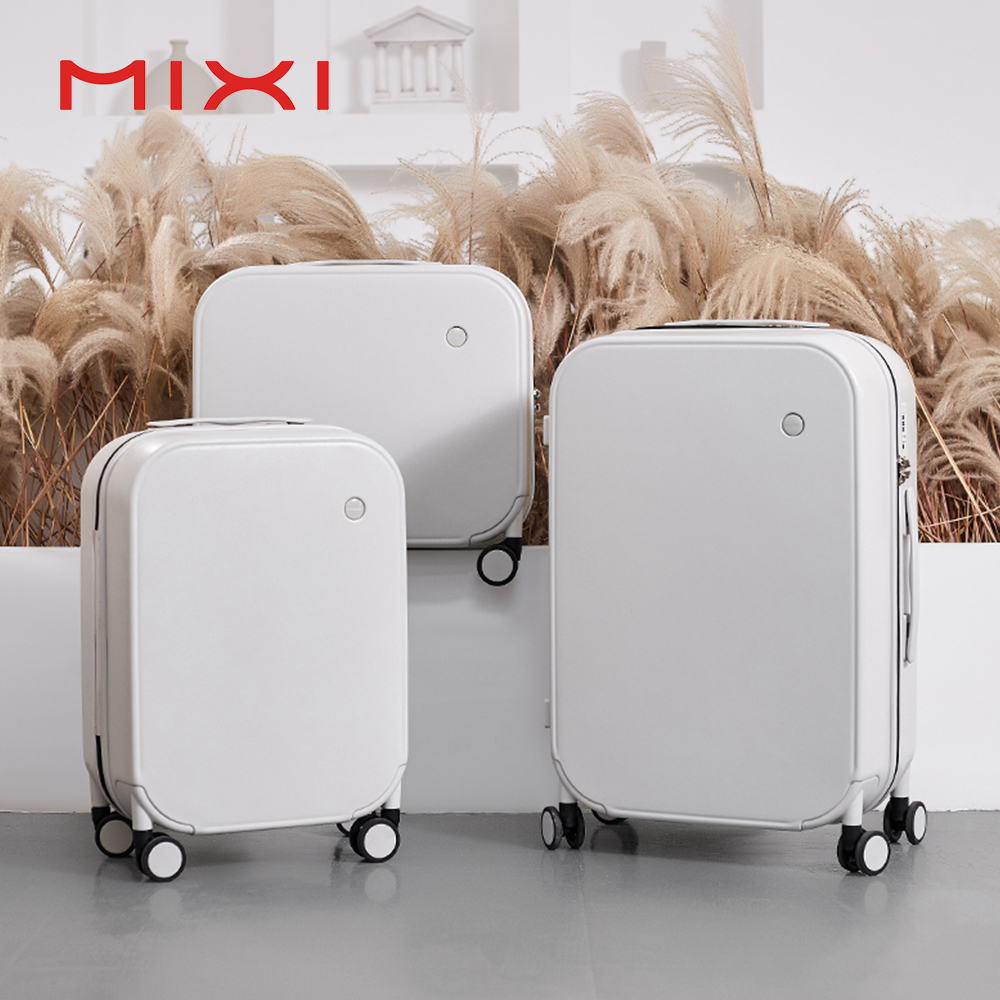 Mixi 20/24/26 In Travel Luggage Light Spinner Suitcase PC Trolley Case With PVC Cover TSA Lock ...
