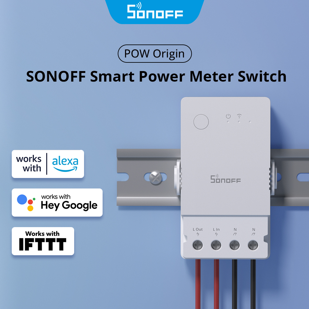 SONOFF POW Origin 16A Updated Version Smart Wifi Power Meter Switch Module Power Monitor ...