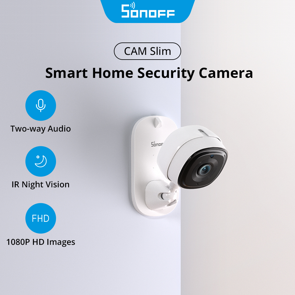 SONOFF Cam Slanke Smart WiFi Security Camera 1080P HD Motion Alarm Two ...