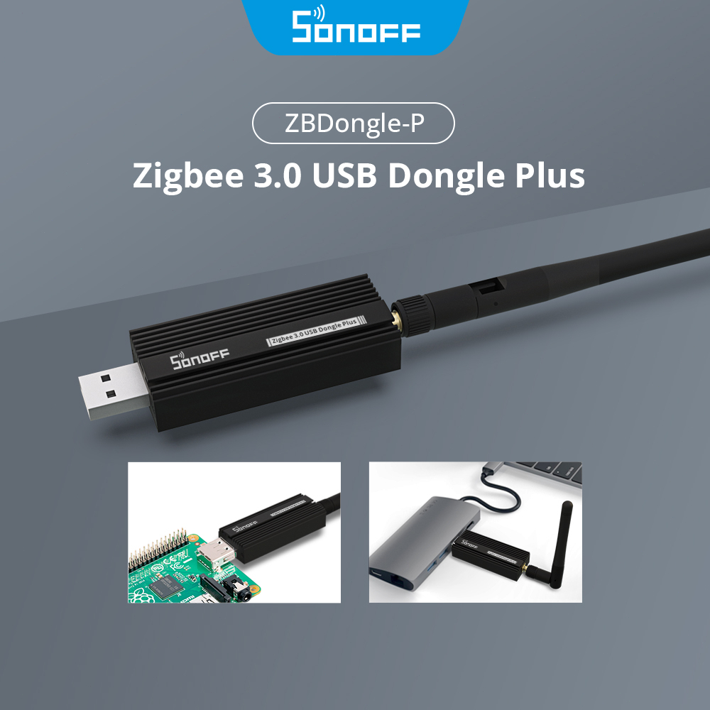 SONOFF ZB Dongle-P Zigbee 3.0 USB Dongle Plus Wireless Zigbee Gateway Analyzer Zigbee2MQTT USB ...