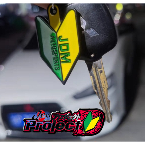 New Driver Badge JDM Arrow Tip ArrowheadKeychain WakabaKeyring Shock ...
