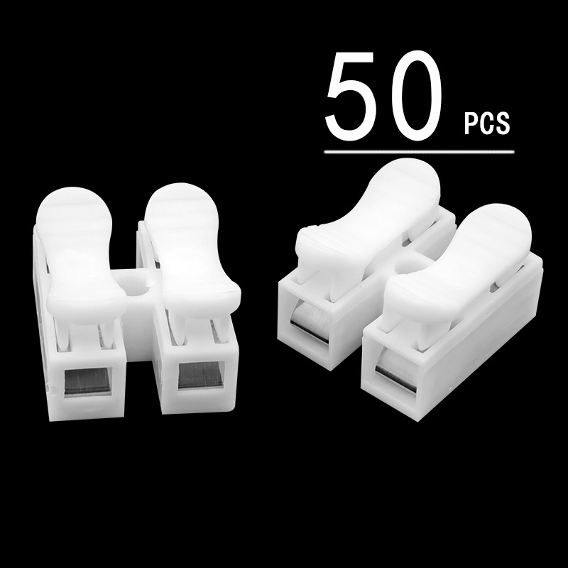 Awell 50 PCS Electric Lamp wiring quick terminal two position push type ...