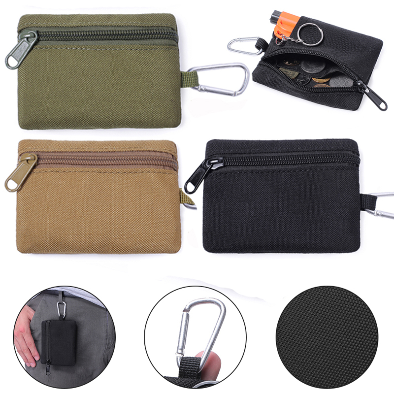 Tactical Wallet EDC Molle Pouch Key Card Case Sports Coin Purse Hunting ...