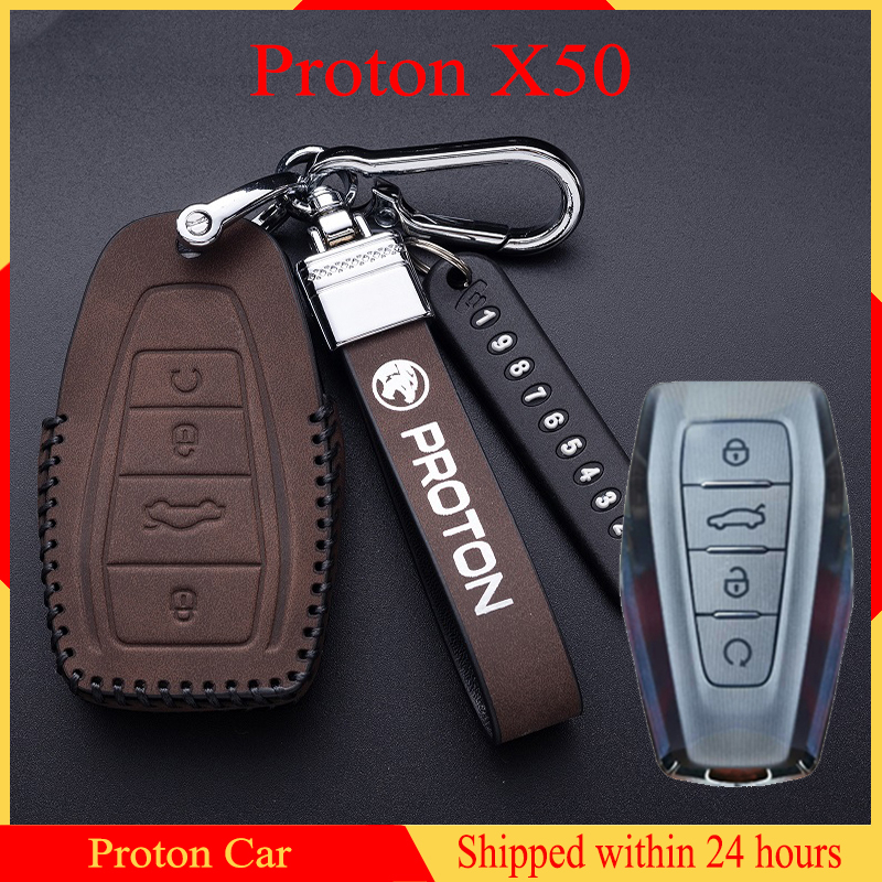 Sarung Kunci For Proton X90 X50 S70 Leather Key Cover Casing Key Holder ...