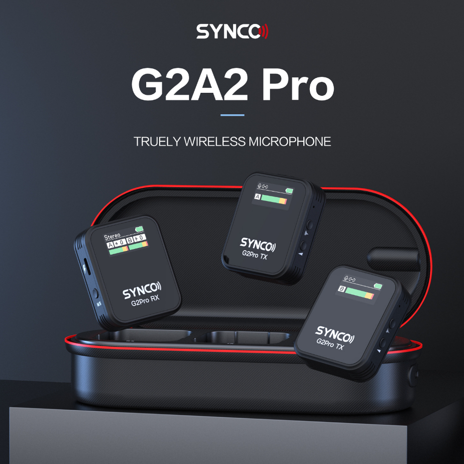 Synco G2 Pro Wireless Microphone With Charging Case Lavalier Mic Noise ...