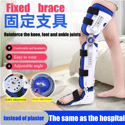 Adjustable leg Brace Breathable Pain Relief Knee Ankle Foot Orthosis ...