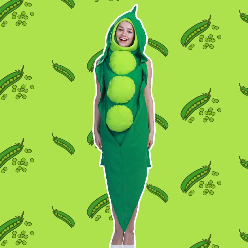 Adult Pea Costume Green Funny Vegetable Cosplay Suit for Party ...