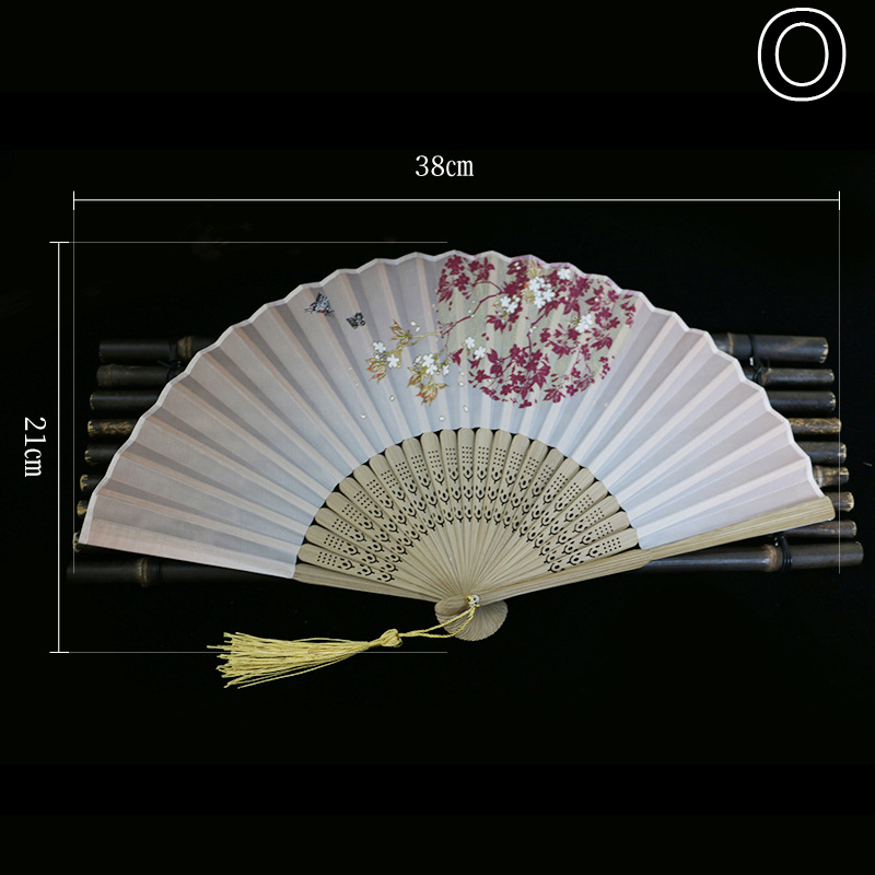 Retro Folding Fan Chinese Style Silk Bamboo Hand Fan Wedding Party ...