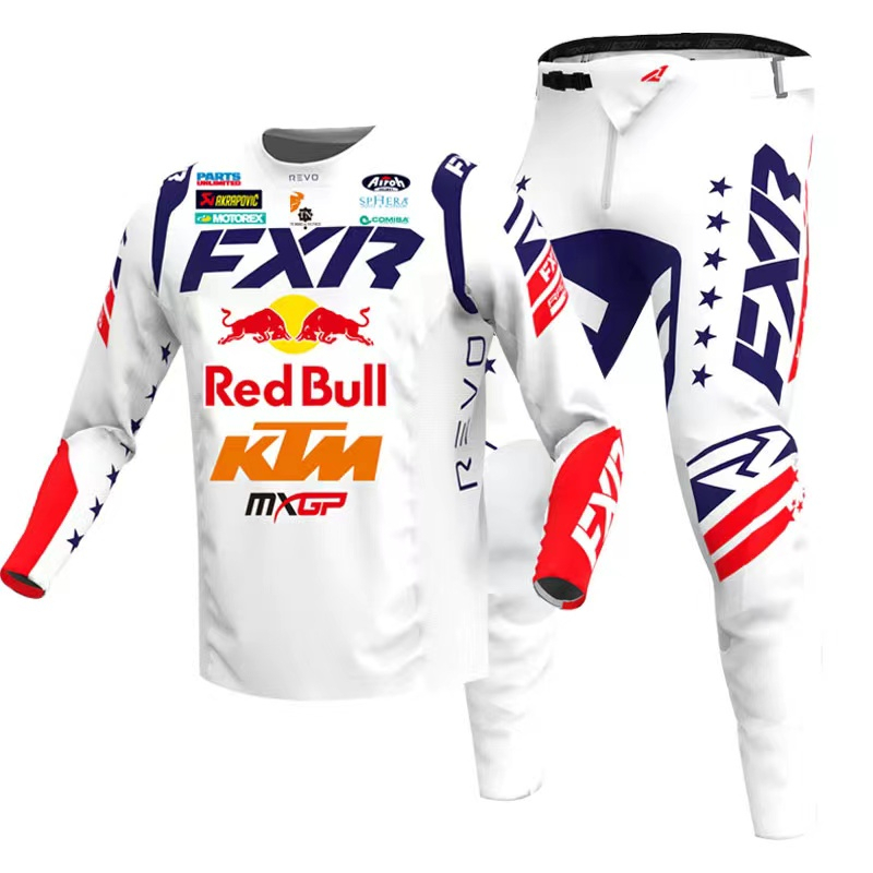 New 2023 racing suit FXR Red Bull motocross jersey and pants MX ATV ...