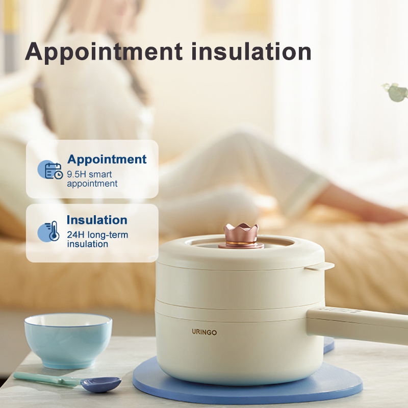 URINGO Multi Cooker Electrical Non-Stick Ceramic Coating Multifunctional Electric Frying Pan (3L ...