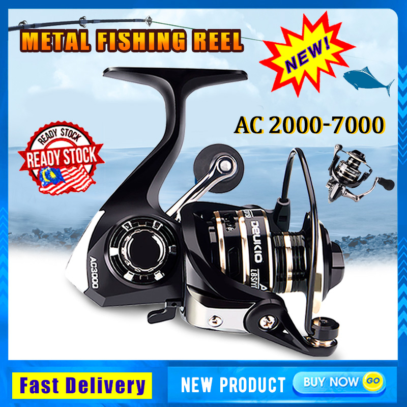 DEUKIO AC 2000-7000 Series Fishing Reel Metal Stainless Steel Handle ...