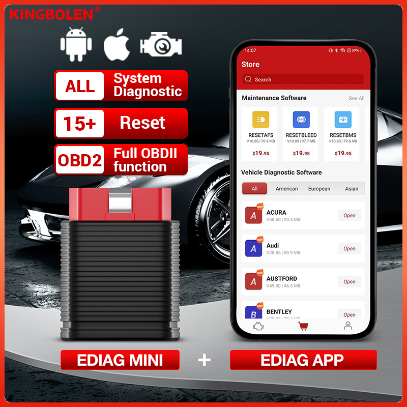 【Proton+Perodua+All OBD2 Cars】KINGBOLEN EDIAG MINI ALL System Car ...