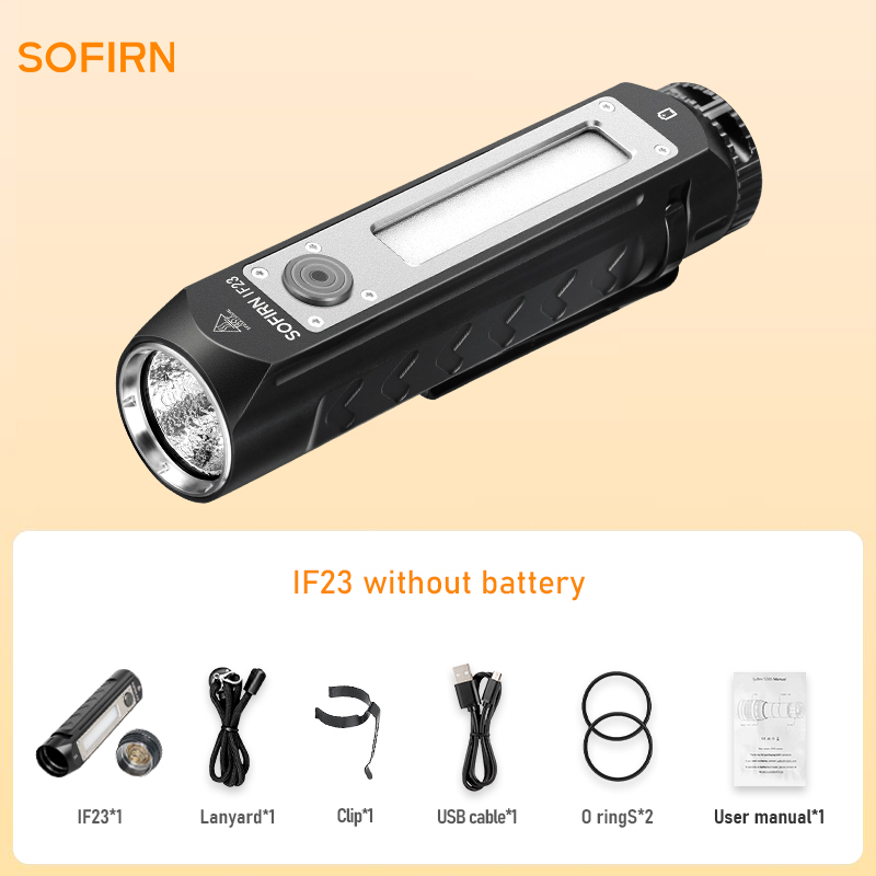 Sofirn IF23 Mini Flashlight 4000lm XHP50B Powerful LED Light 21700 Type C Rechargeable ...