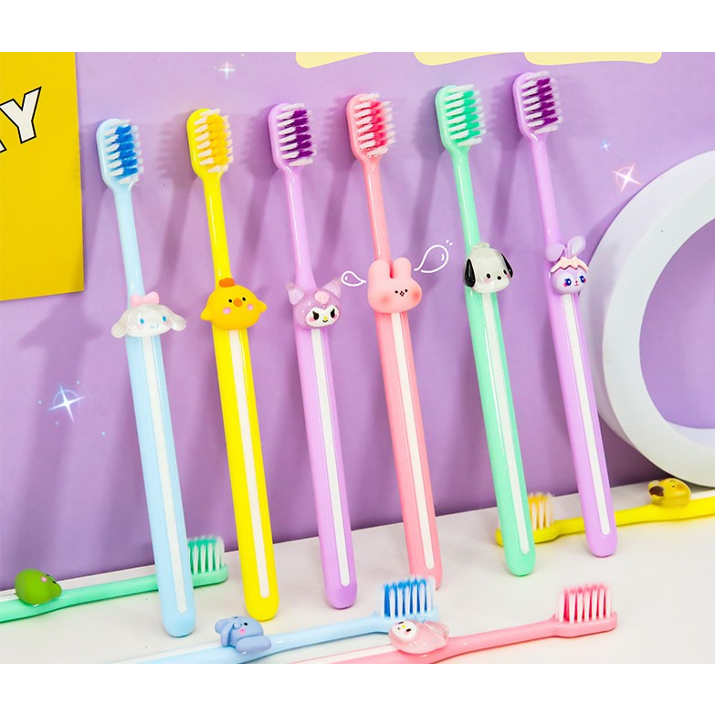 Cute cartoon soft bristle toothbrush, candy color sanrio sanrio fine ...