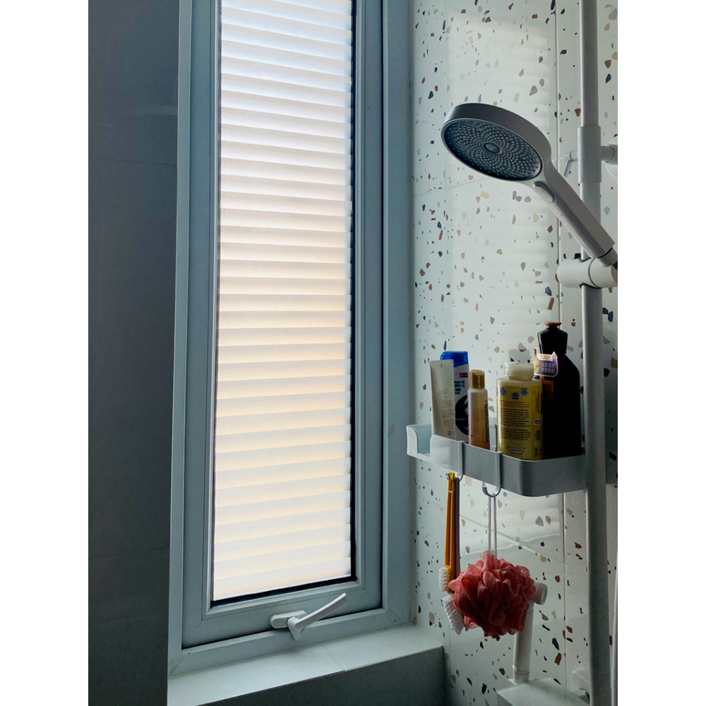 PVC Blinds Window Film Self-adhesive Privacy Window Film Stripe Glass ...