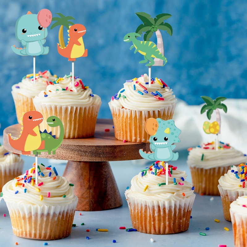 Cute Dinosaur Creative Cake Topper Dinasour Birthday Theme Cartoon ...