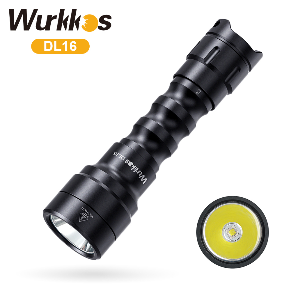 Wurkkos DL16 18650 Diving Flashlight USB C Rechargeable EDC SST40 Torch ...