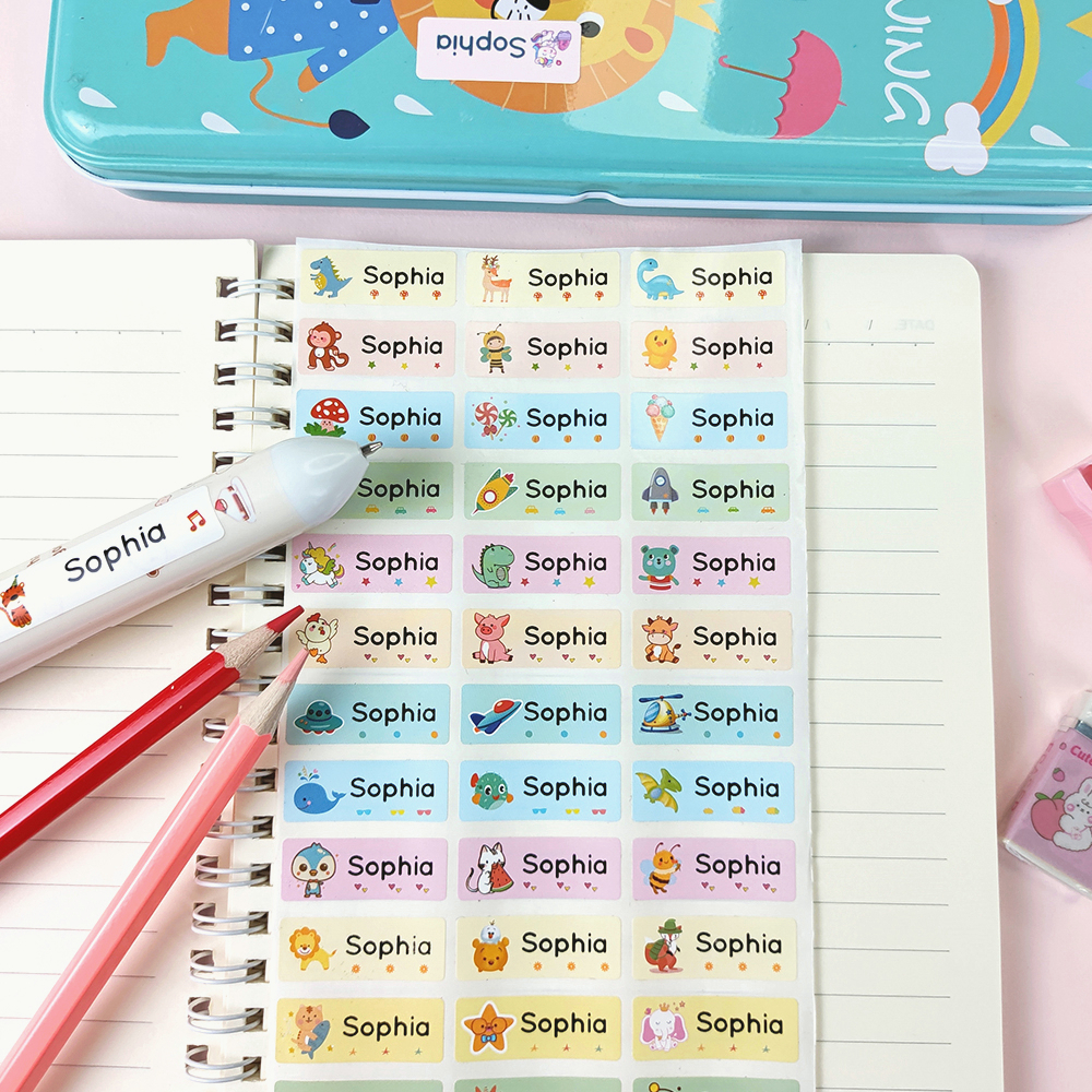 60pcs 120Pcs Customize Name Stickers Waterproof Personalized Labels ...