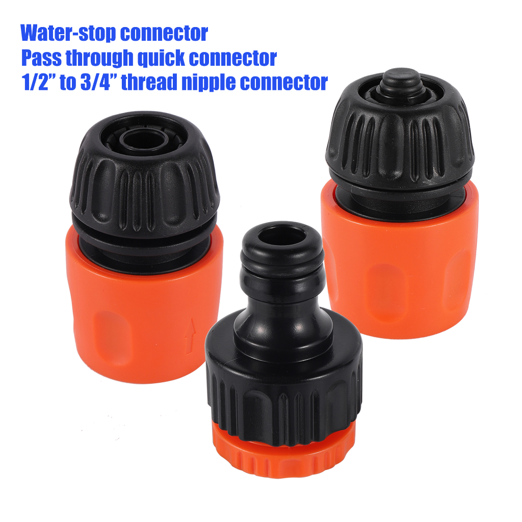 DN16 Pipe Quick Connector Waterstop Joint 1/2" Faucet Nipple Connector ...