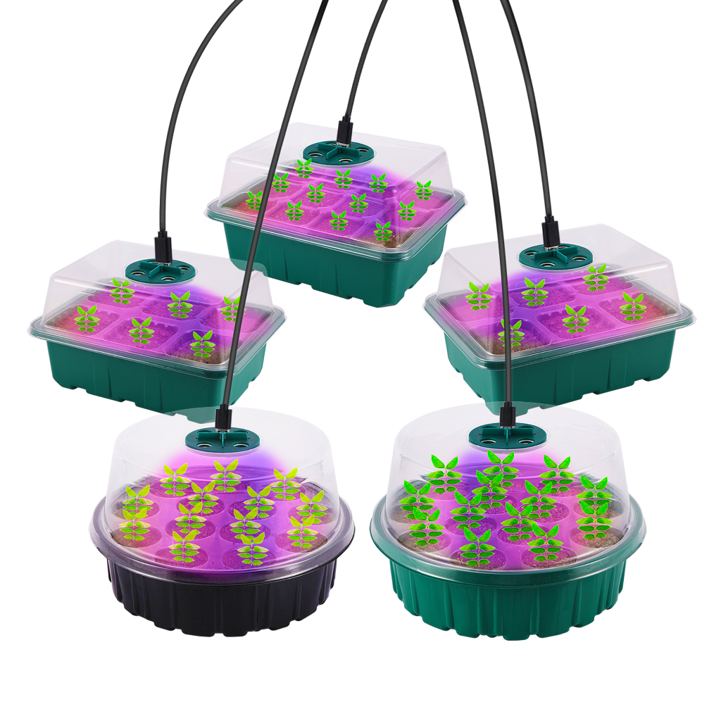 Plants LED Growing Light Germination Box Seed Starter Seedling Tray ...