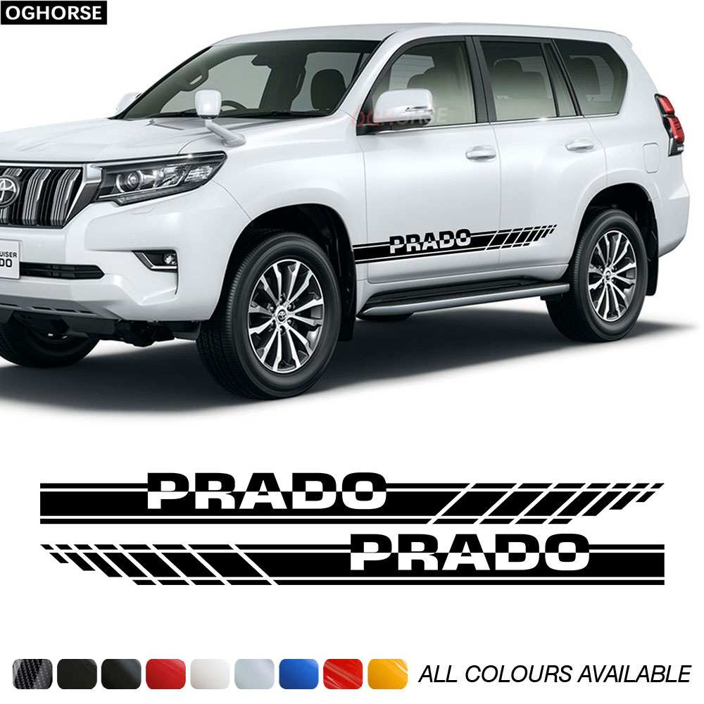 2PCS 180CM Car Door Waist Line Decals Stickers For Toyota Land Cruiser ...