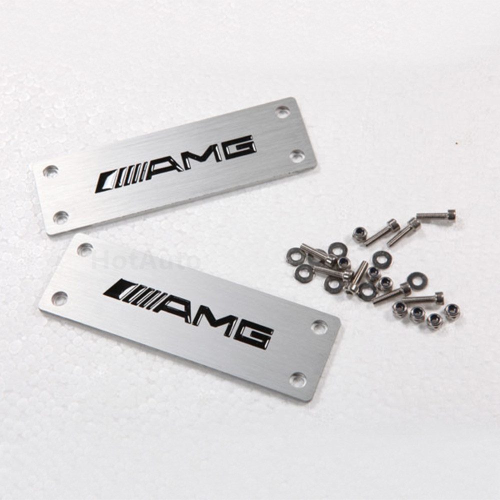 Mercedes Benz AMG Aluminum Car Floor Mat Emblem Auto Floor Carpet Patch ...
