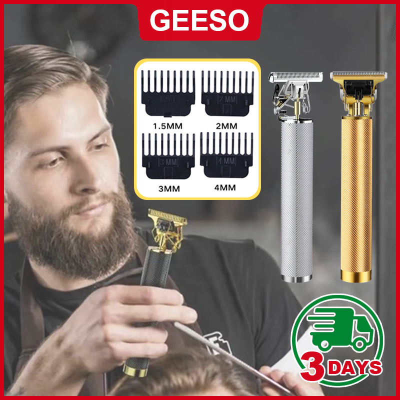 GEESO Barber Hair Trimmer Hair Cutter Cordless Rechargeable Haircut ...